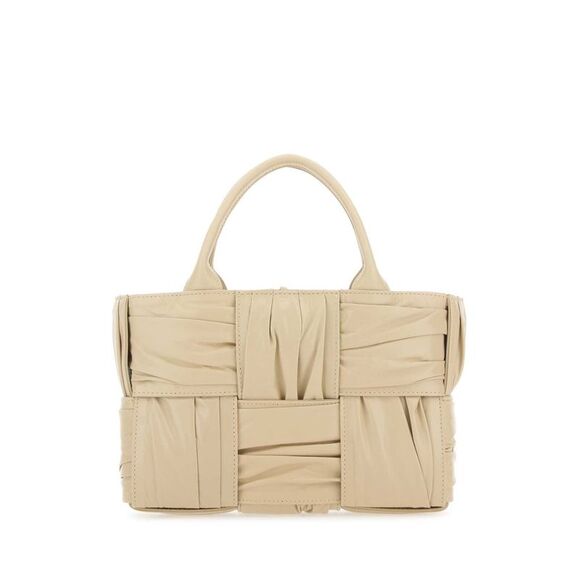 Bottega Veneta | Bags | Bottega Veneta Beige Leather Mini Arco Handbag ...